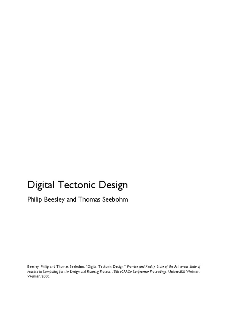 Digital Tectonic Design | PDF | Wall | Geometry
