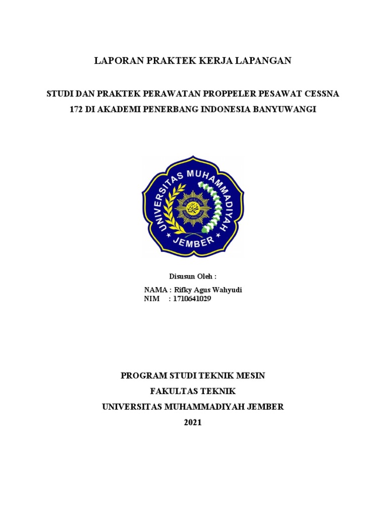 Contoh Cover Lap - PKL | PDF