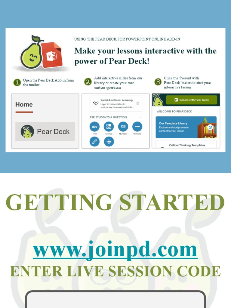 Make Your Lessons Interactive With The Power of Pear Deck! | PDF ...