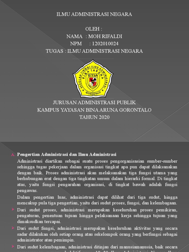 Moh. Rifaldi Tugas Uas Teori Administrasi Negara | PDF