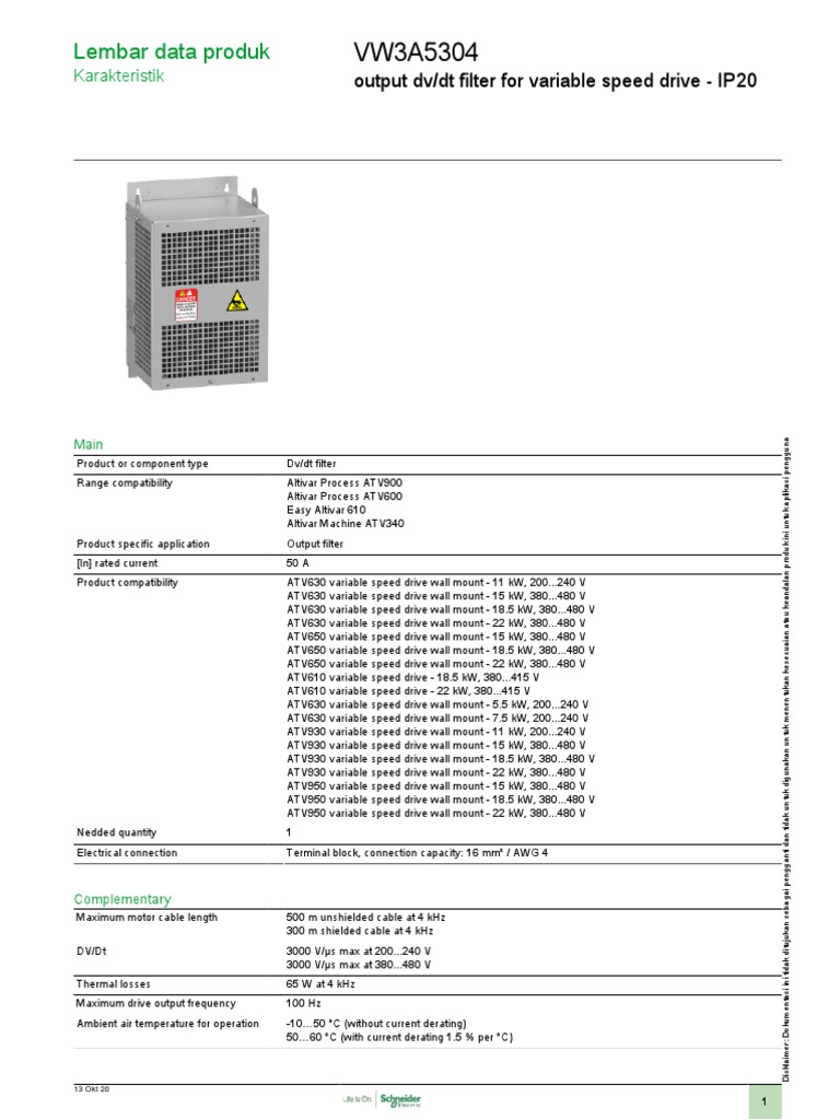 Altivar Process ATV600 - VW3A5304 | PDF | Manufactured Goods | Electronics