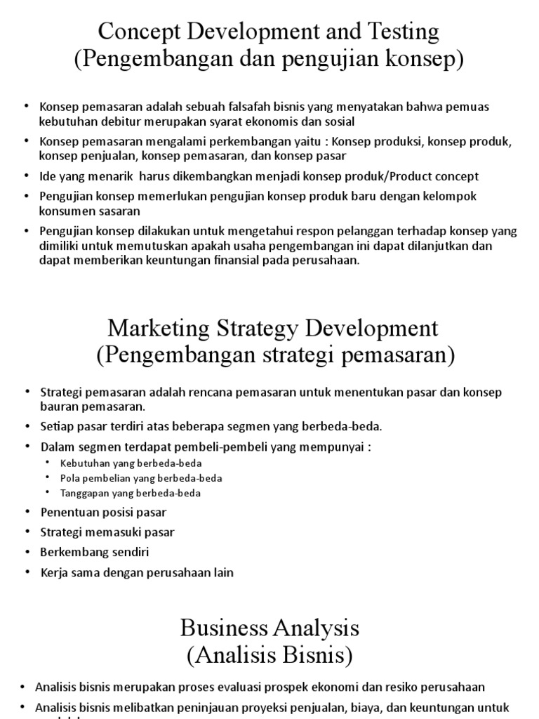 Concept Development and Testing, Marketing Strategy Development ...