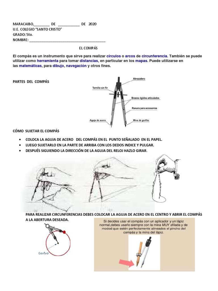 CLASE DE COMPÁS 5to. GRADOS | PDF