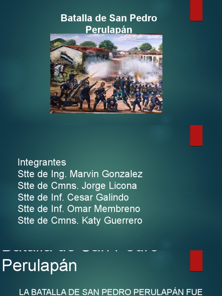 Presentacion de La Batalla de San Pedro de Perulapan | PDF | Conflictos ...