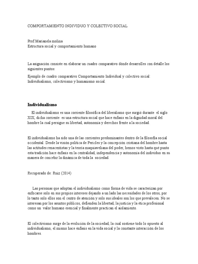 Comportamiento Individuo y Colectivo Social | Descargar gratis PDF ...