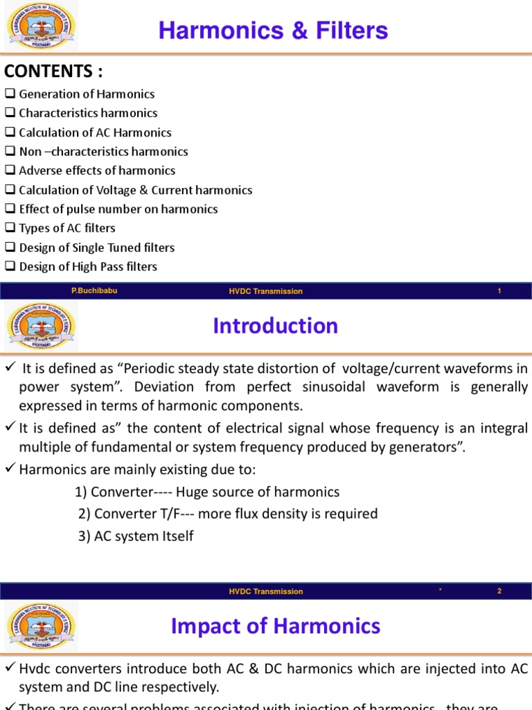 Harmonics & Filters in HVDC Systems | PDF | High Voltage Direct Current ...