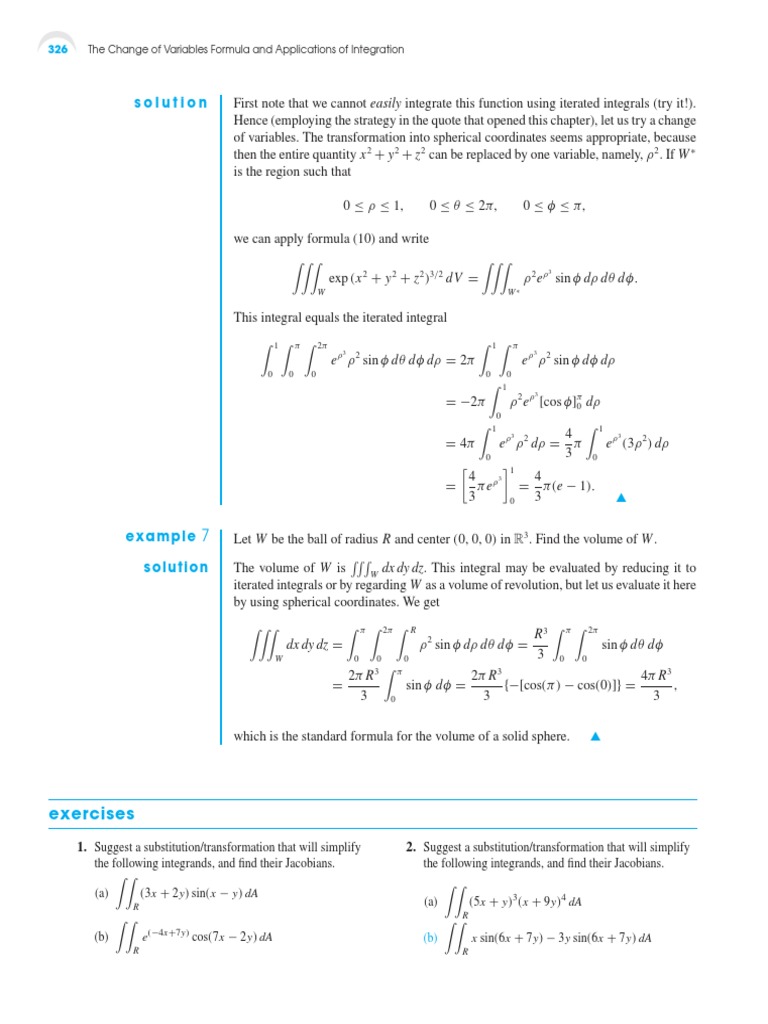 Cambio de Variables Marsden | PDF | Integral | Mathematical Objects