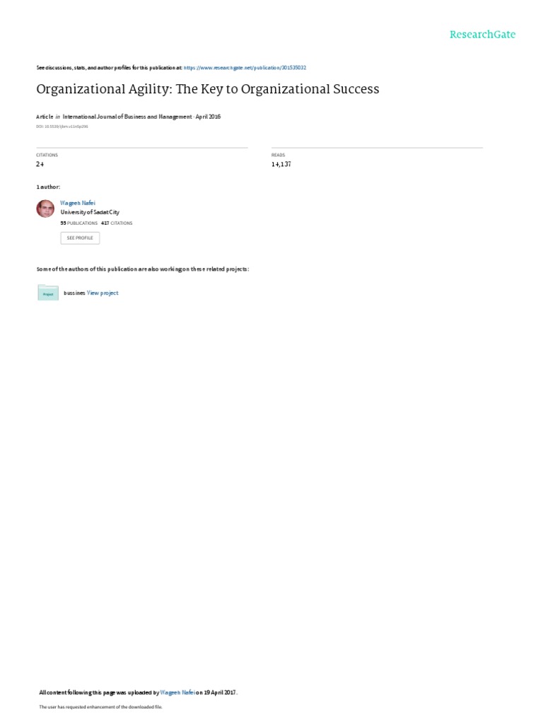 Organizational Agility Scale | PDF | Internal Consistency | Decision Making