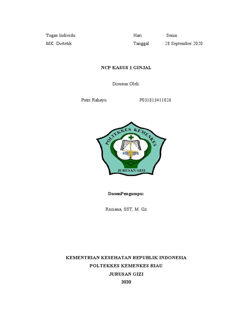 Putri Rahayu NCP Ginjal Kasus 1 | PDF | Kesehatan Holistik