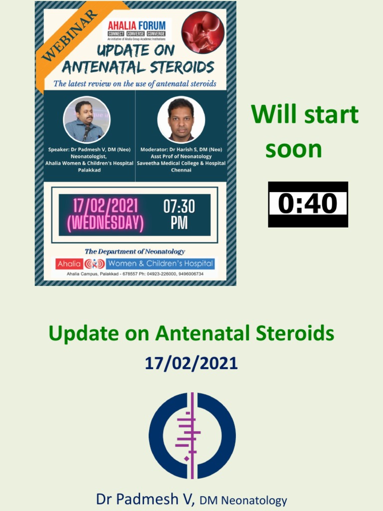 Final Update On Antenatal Steroids - DR Padmesh | PDF | Preterm Birth ...