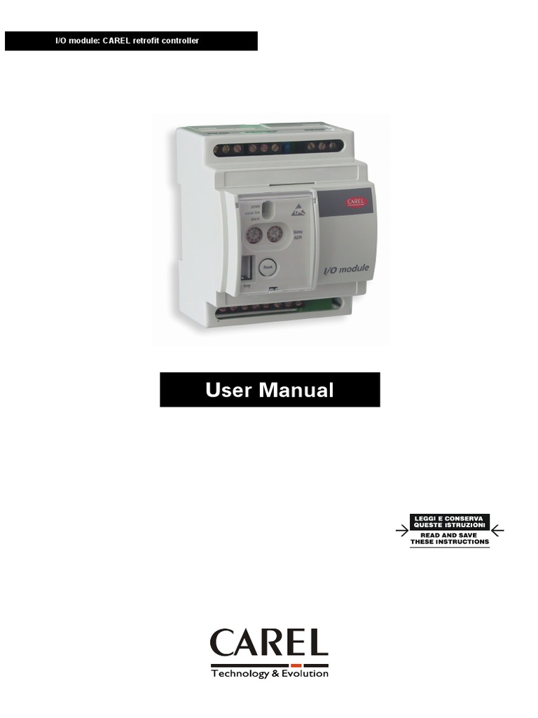 User Manual: I/O Module: CAREL Retrofit Controller | Download Free PDF ...