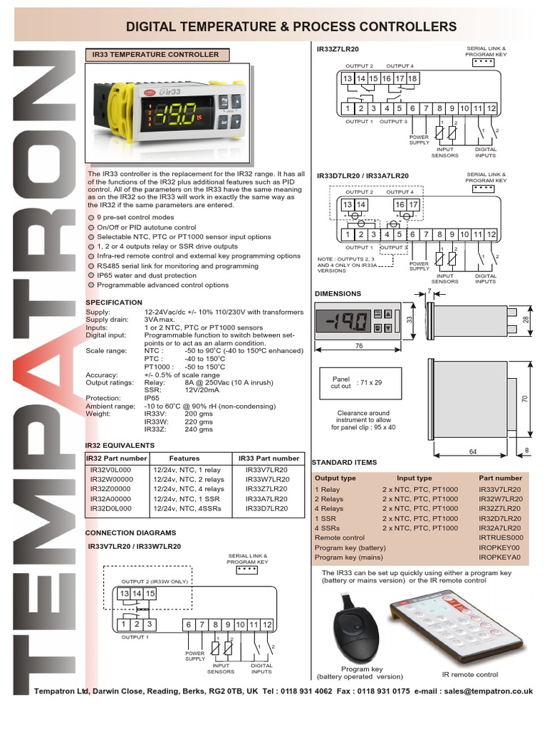 Replacing Ir33 Universal | PDF | Relay | Parameter (Computer Programming)