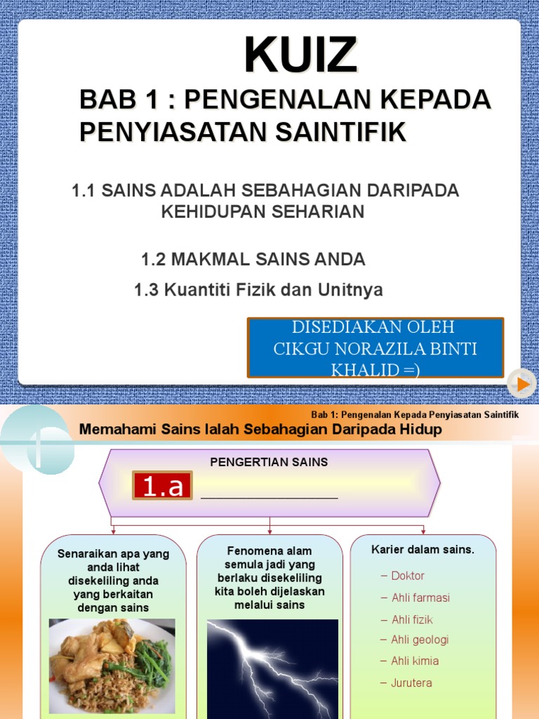 f1 KUIZ BAB 1.1-1.3 Zila Khalid ) | PDF