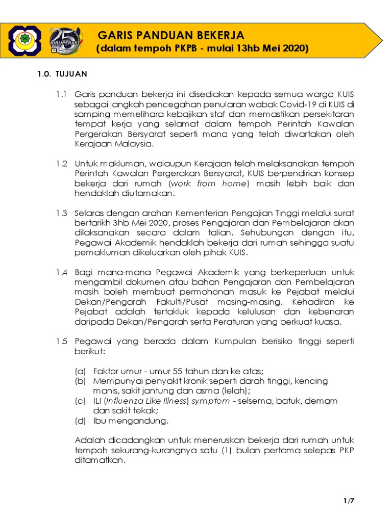 Garis Panduan Bekerja | PDF