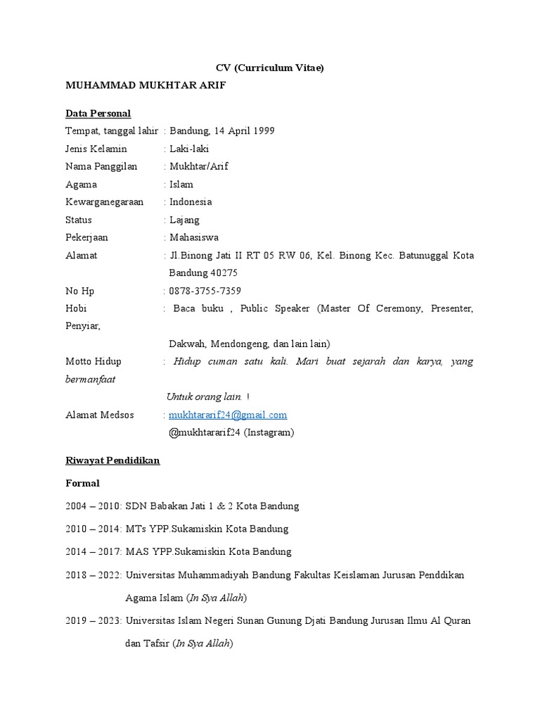 CV Dai Muda Kota Bandung Mukhtar' | PDF