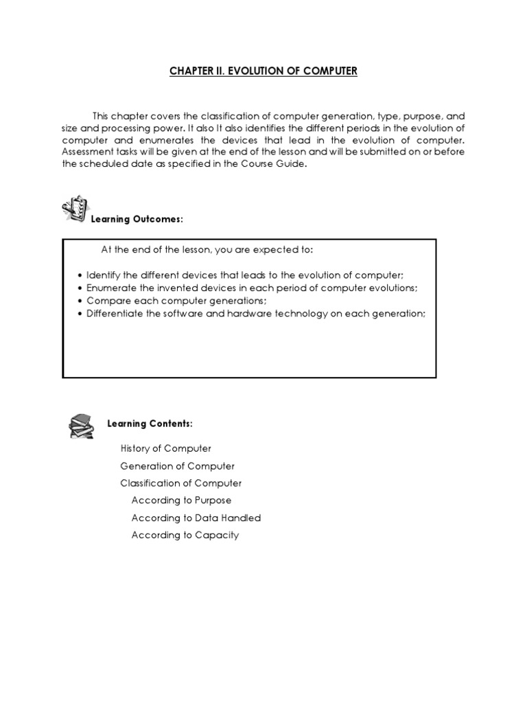 CHAPTER II-Evolution of Computer | PDF | Microcomputers | Personal ...