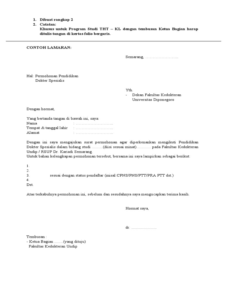 Ppds Contoh Lamaran | PDF