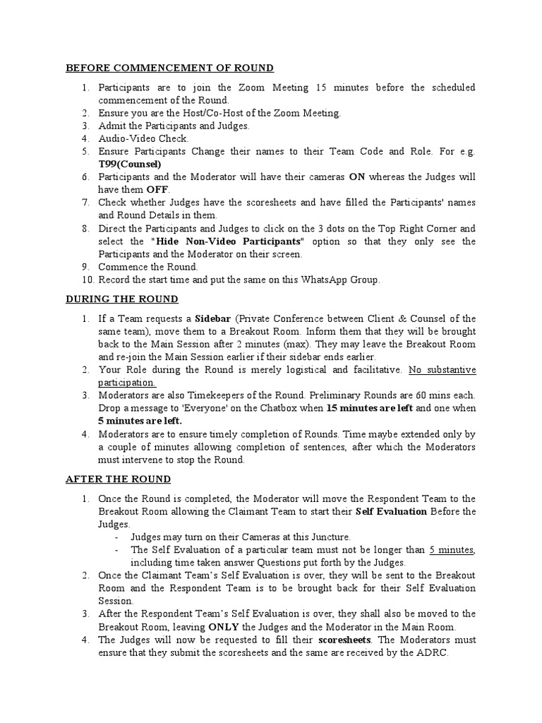 NINC Moderator Guidelines | Download Free PDF | Violence | Business