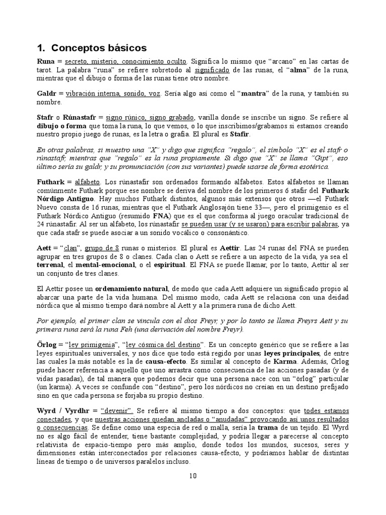 Conceptos Básicos | PDF | Runas | Religión y creencia