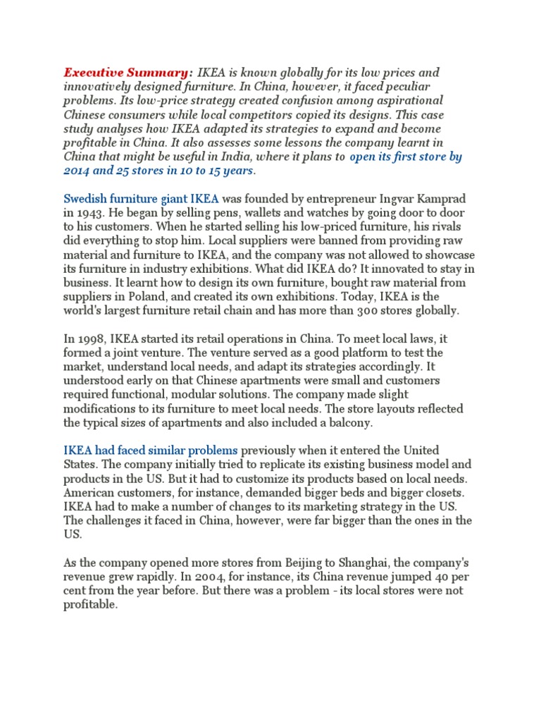 Executive Summary | PDF | Retail | Brand