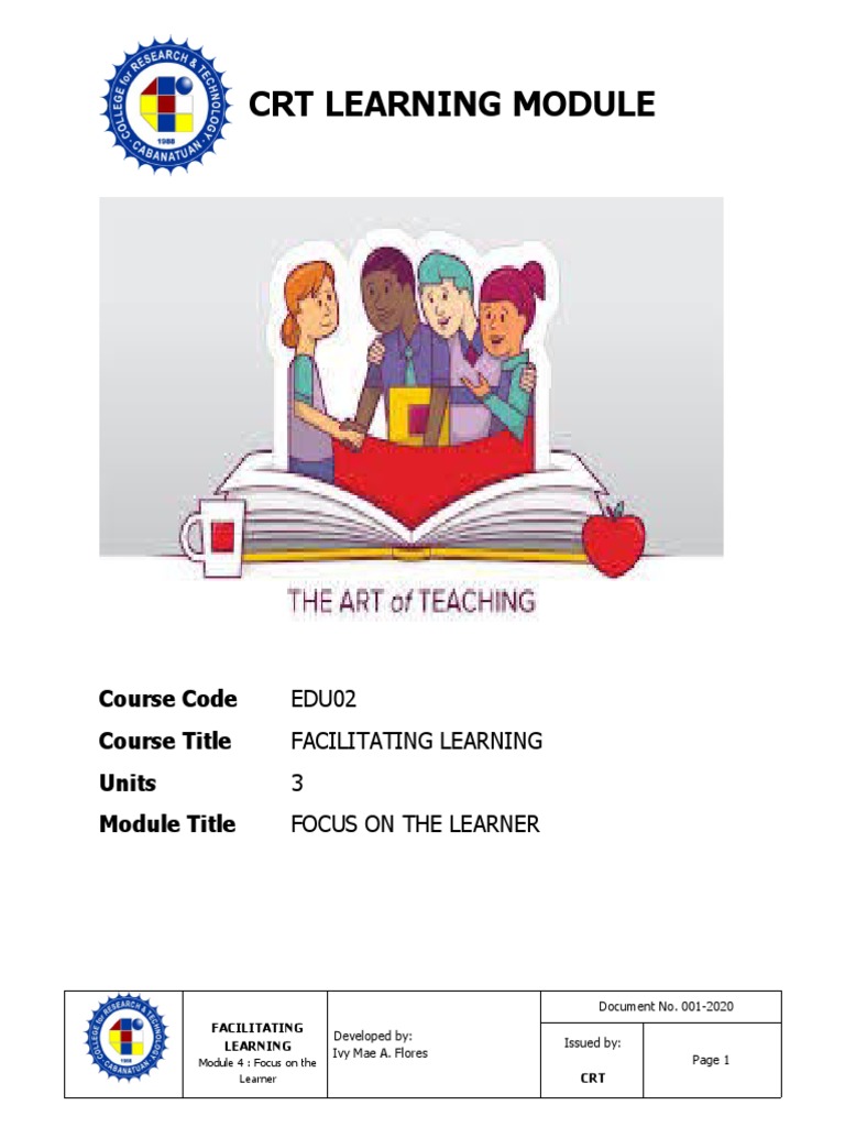 CRT Learning Module: Course Code Course Title Units Module Title | Download Free PDF ...