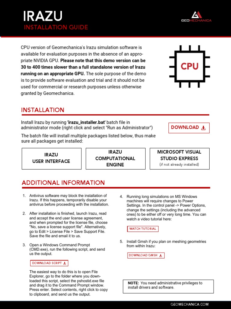 Irazu Installation Guide CPU | PDF | Command Line Interface | Computer File