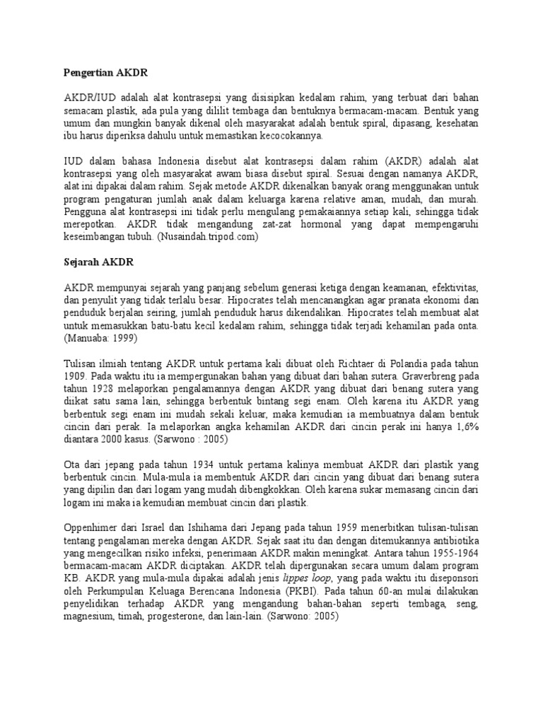 Pengertian AKDR | PDF