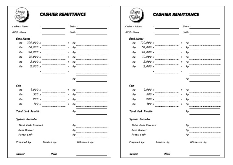CASHIER REMITTANCE - Amplop | PDF | Business Process | Banking