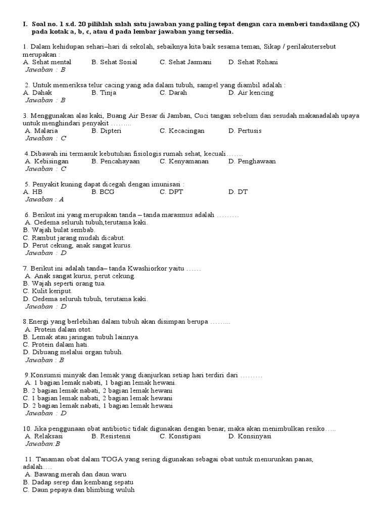 Latihan Soal Lomba KKR | PDF