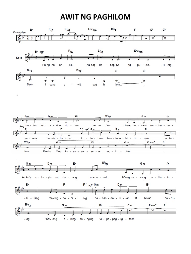Awit NG Paghilom | PDF
