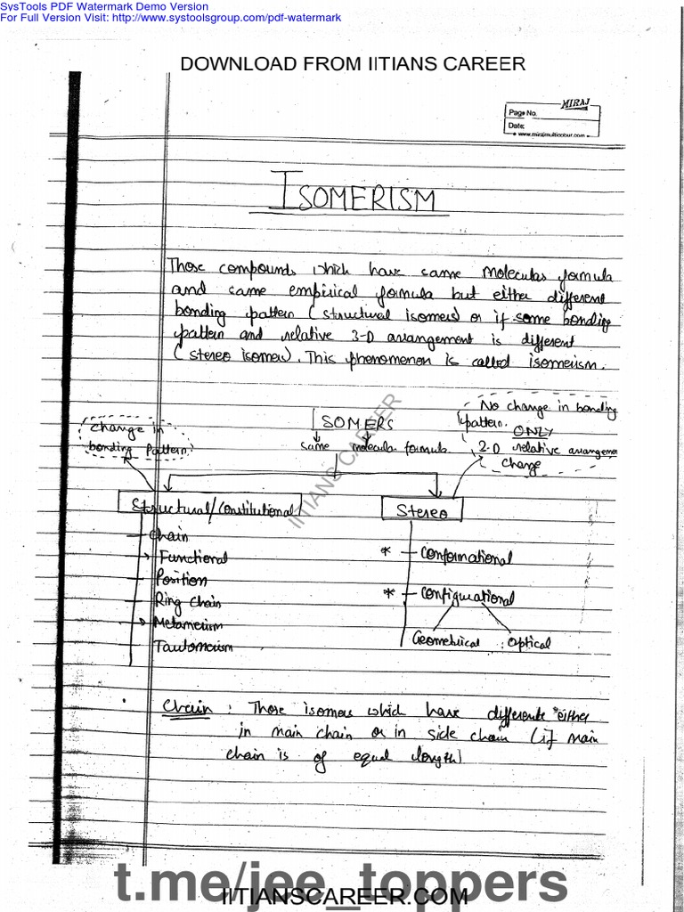 Ms Chauhan Organic Notes Part 1 | PDF