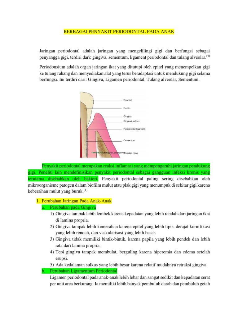 Penyakit Periodontal pada Anak-anak | PDF | Kesehatan Holistik | Teknologi & Rekayasa