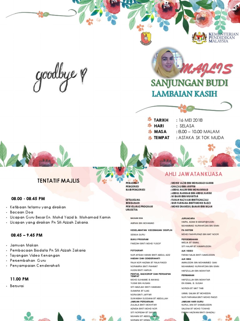 Buku Program Tema Floral (Cikgugrafikdotcom) 3 | PDF