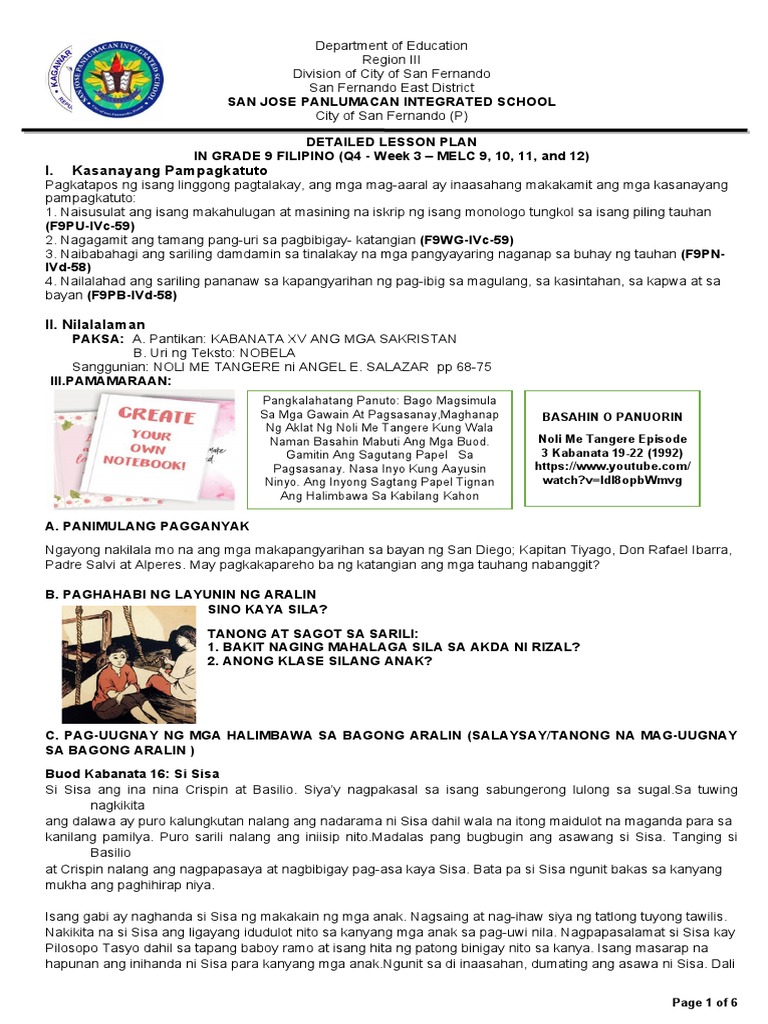 Filipino 9 q4 Week3 DLP | PDF