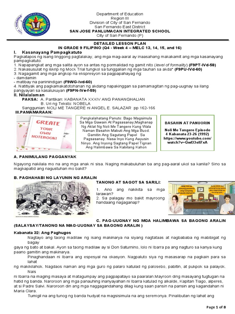 Filipino 9 q4 Week4 DLP | PDF