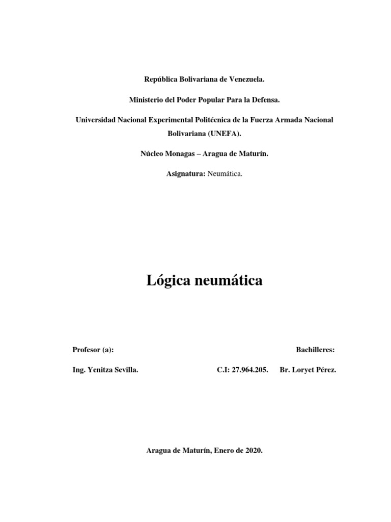 Lógica Neumática | PDF | Puerta lógica | Relé