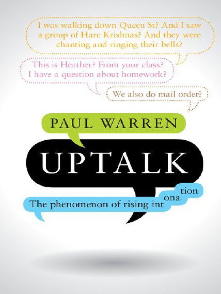 Uptalk Pdf Stress Linguistics Tone Linguistics