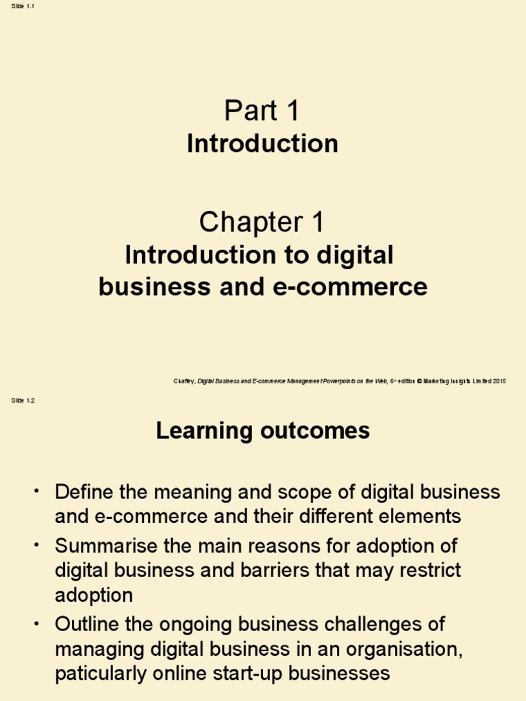 Chapter 1 Introduction To Digital Business and e Commerce v1.1 | PDF ...