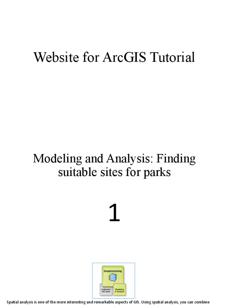 ArcGIS Park Site Selection Guide | PDF | Arc Gis | Geographic ...