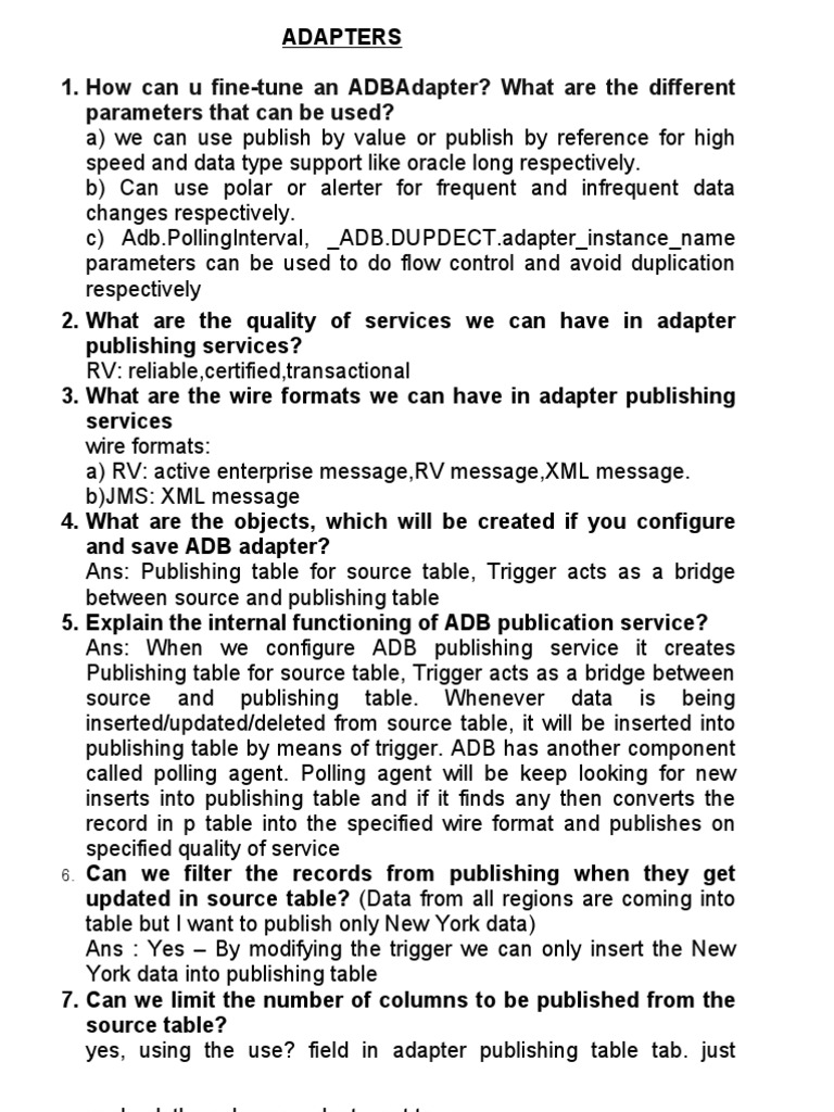 Configuring and Optimizing Database Adapters for High-Speed Data Integration | PDF | Information ...