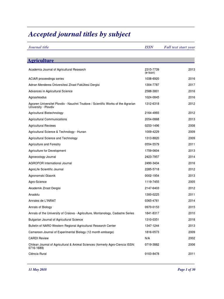 Cabi Fulltext Material From Journals by Subject Area | PDF | Veterinary ...