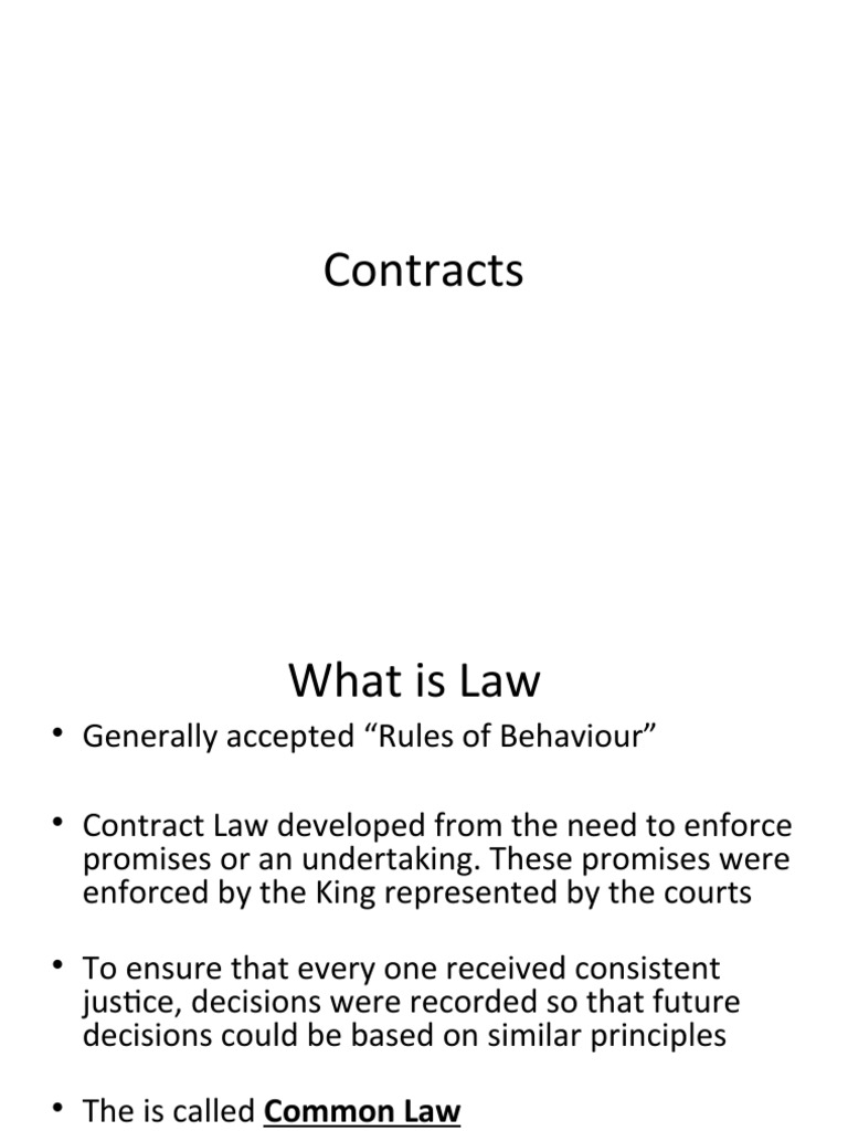 Contracts | PDF | Precedent | Breach Of Contract