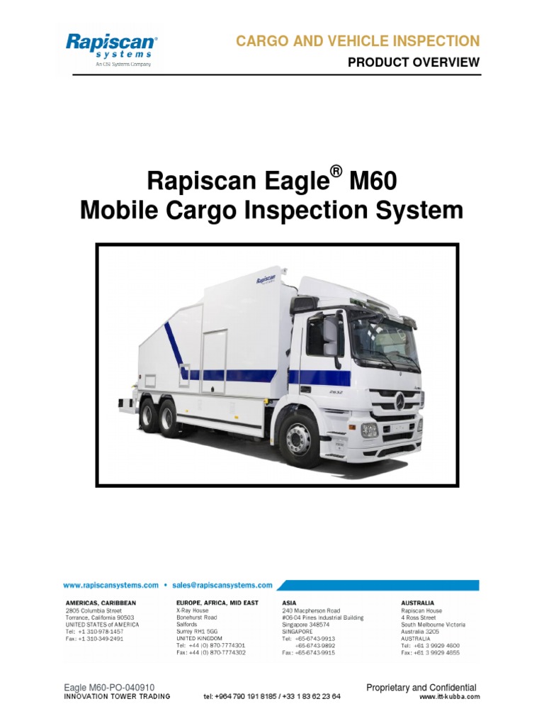 Rapiscan Eagle M60 Product Overview 040910 | PDF | Radiation | X Ray
