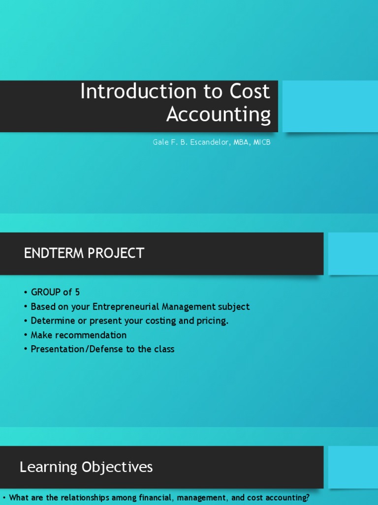 Introduction To Cost Accountingfinal | PDF | Cost | Accounting