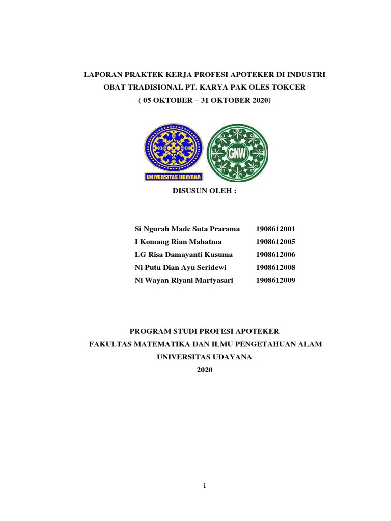 Lap. Industri Pt. Karya Pak Oles Tokcer | PDF