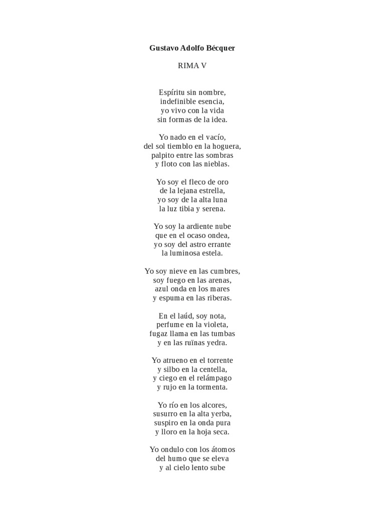 Rima V Bécquer | PDF