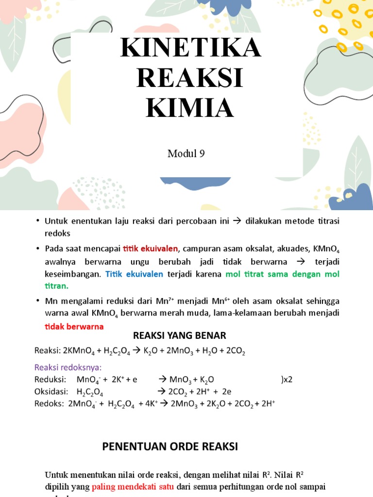 Kinetika Reaksi Kimia | PDF