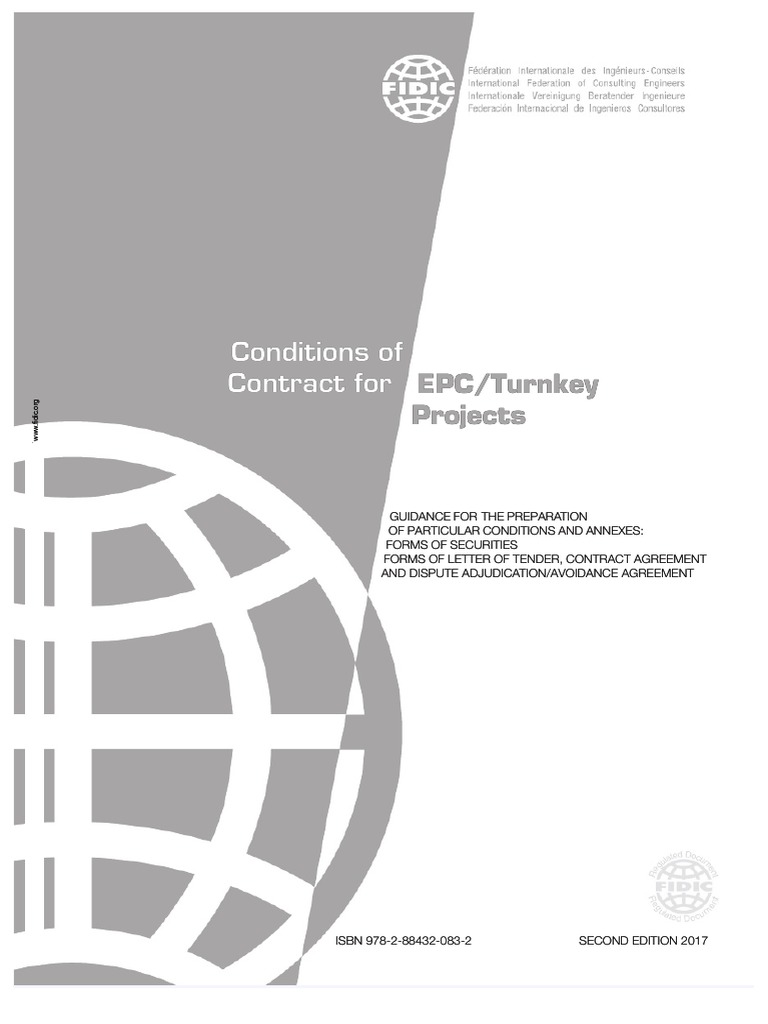 Fidic Silver Book Conditions of Contract For Epcturnkey Projects ...
