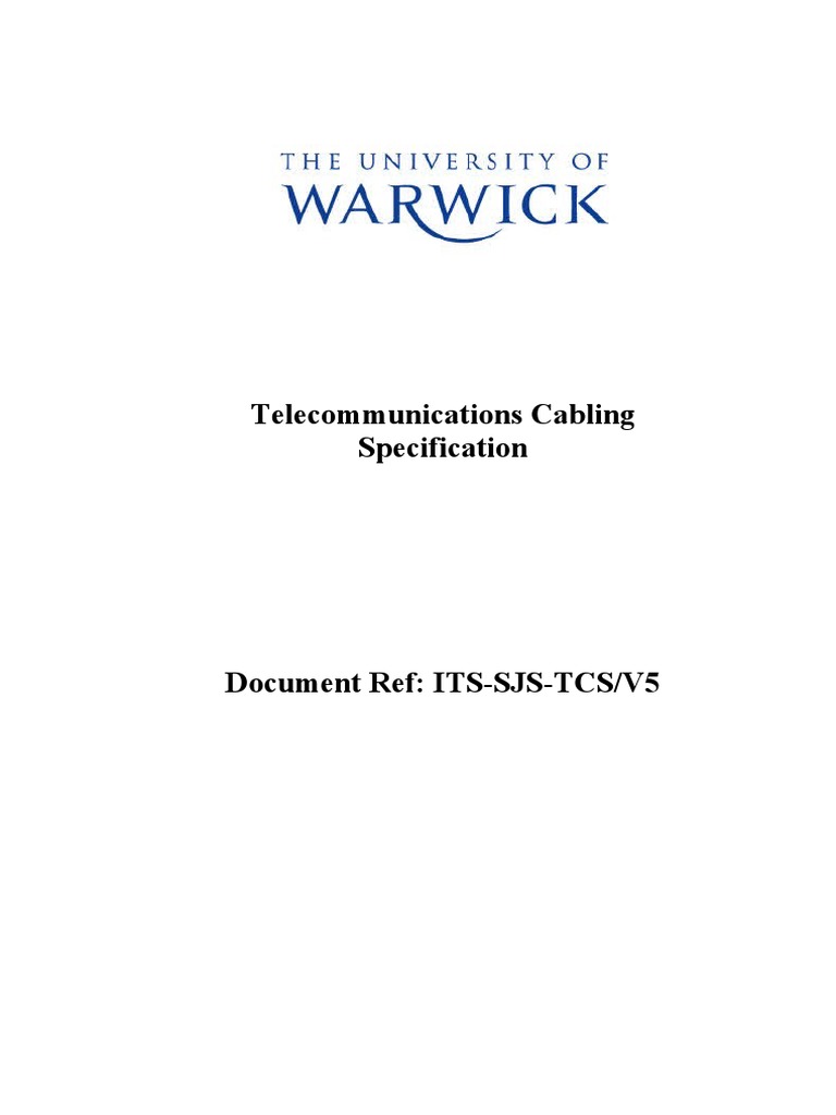 Telecomunications Cabling Specification v5 | PDF | Manufactured Goods ...