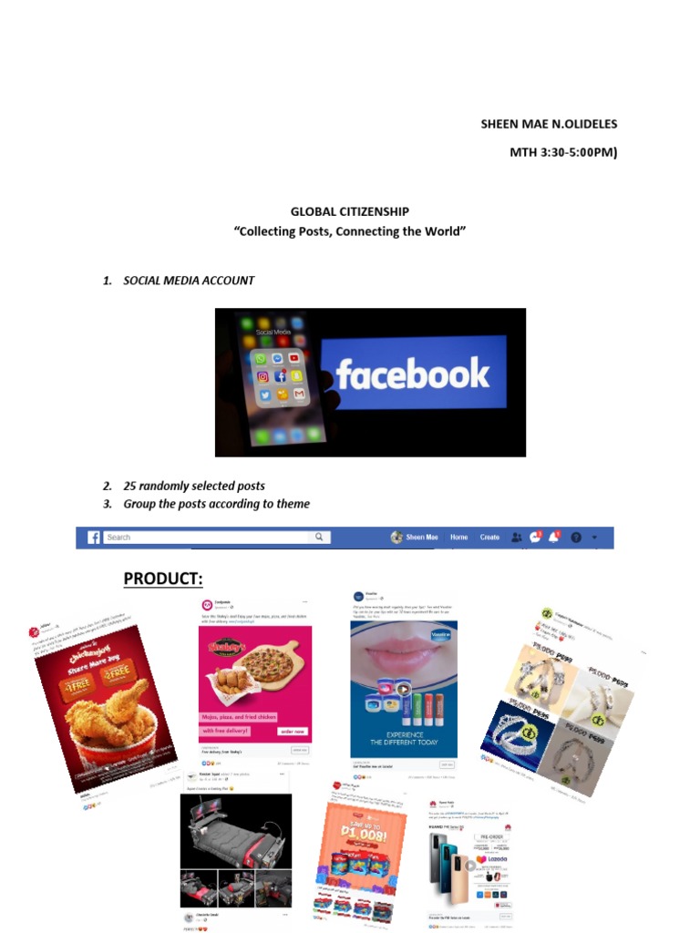 Global Citizenship | PDF | News | Social Media